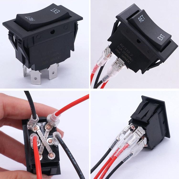 4 Pin DPDT 20A/12V DC Panel Rocker Toggle Switch, Specification: Jumpe ...