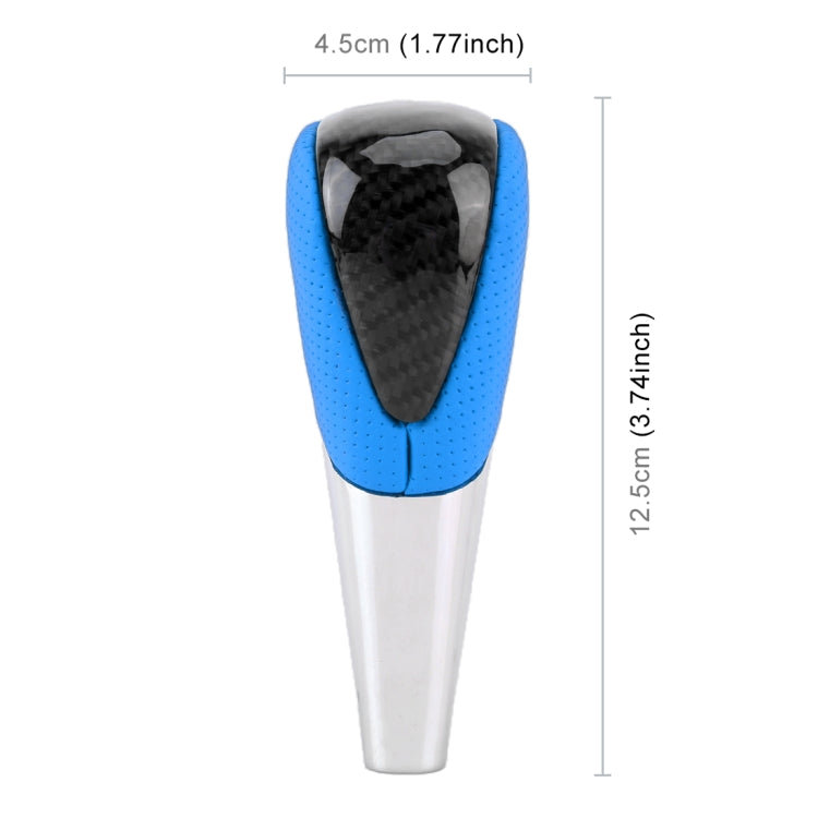 Universal High Carbon Fiber Texture Leather Hole Pattern Car Gear Shif ...