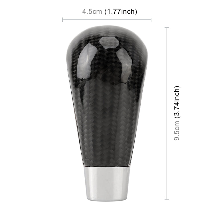 Universal Carbon Fiber Texture Leather Hole Pattern Car Gear Shift Kno ...