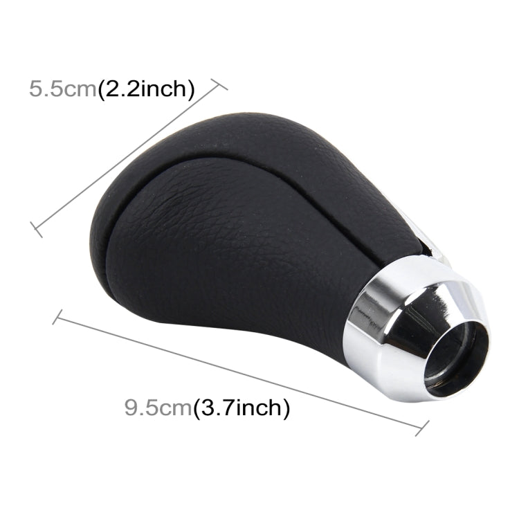 Universal Car Leather Metal Gear Shift Knob Modified Car Auto Transmis ...