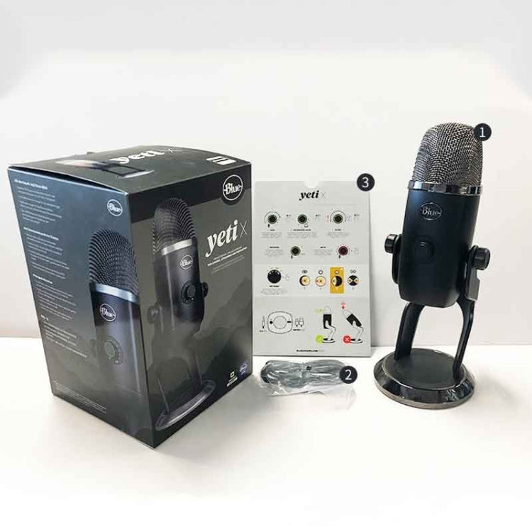 Logitech Blue Yeti X Condenser USB Recording Live Broadcast Microphone ...