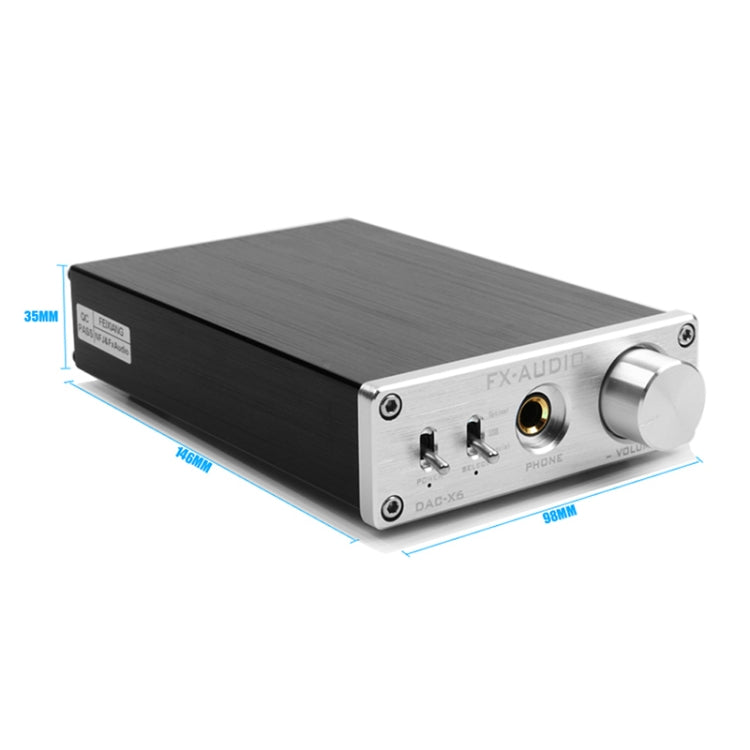 FX-AUDIO DAC-X6 Fever HiFi Fiber Coaxial USB Amp Digital Audio DAC Dec ...