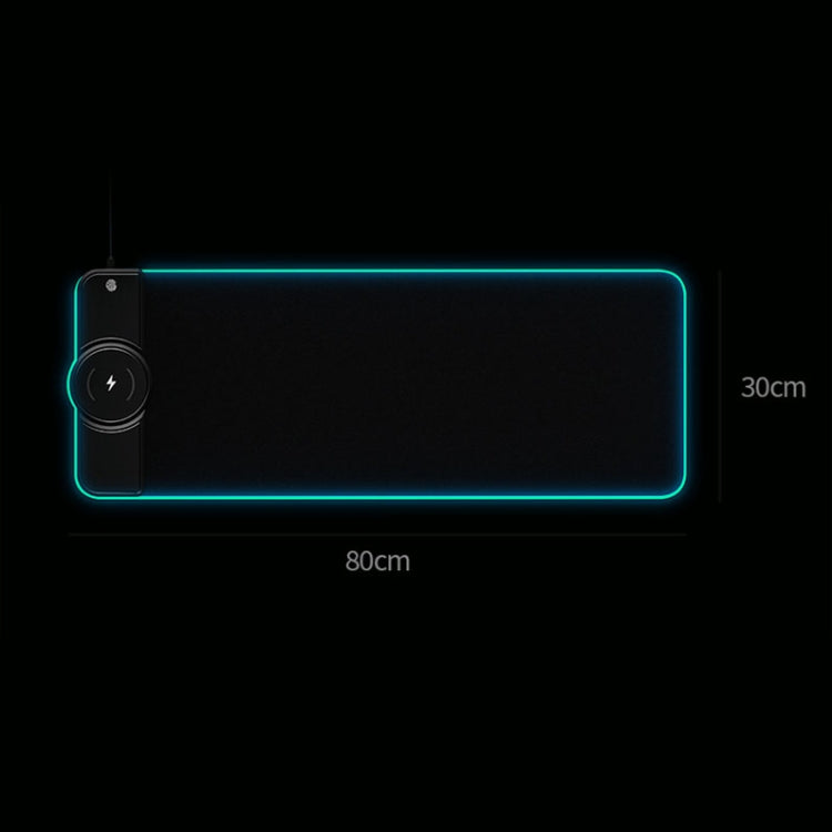 K9186 Multifunctional RGB Lighting Mouse Pad With Wireless Charger(Col ...