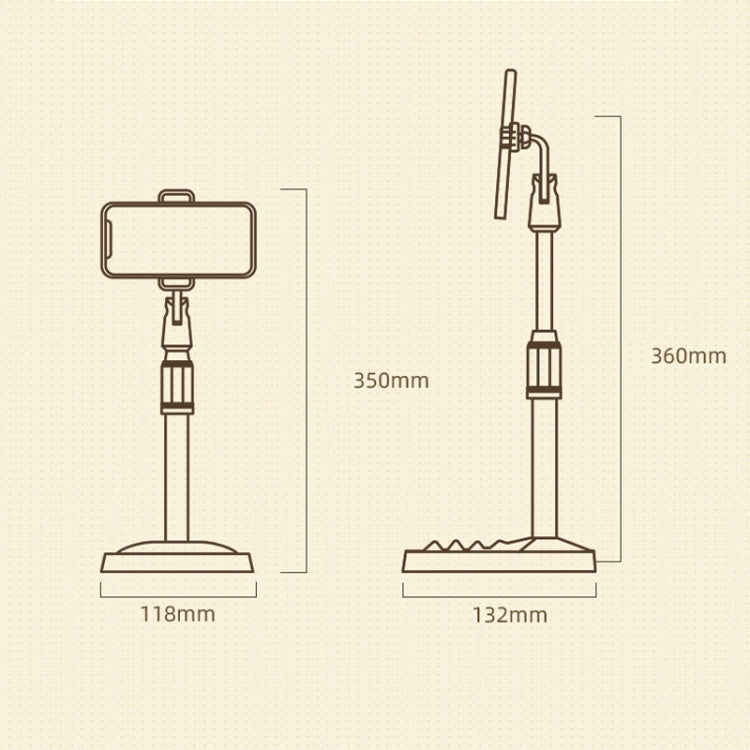 Desktop Live Mobile Phone Telescopic Folding Bracket(Ivory White ...