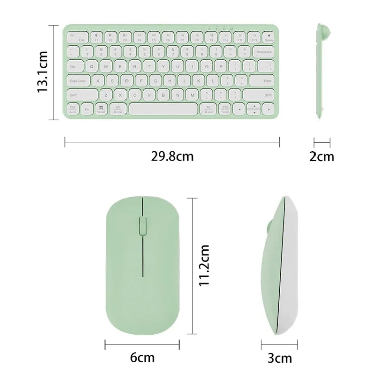 B087 2.4G Portable 78 Keys Dual Mode Wireless Bluetooth Keyboard And M ...