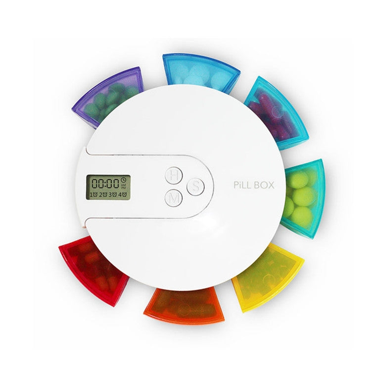 One Week Portable Timing Smart Pill Boxes Elder Reminding Electronic M ...