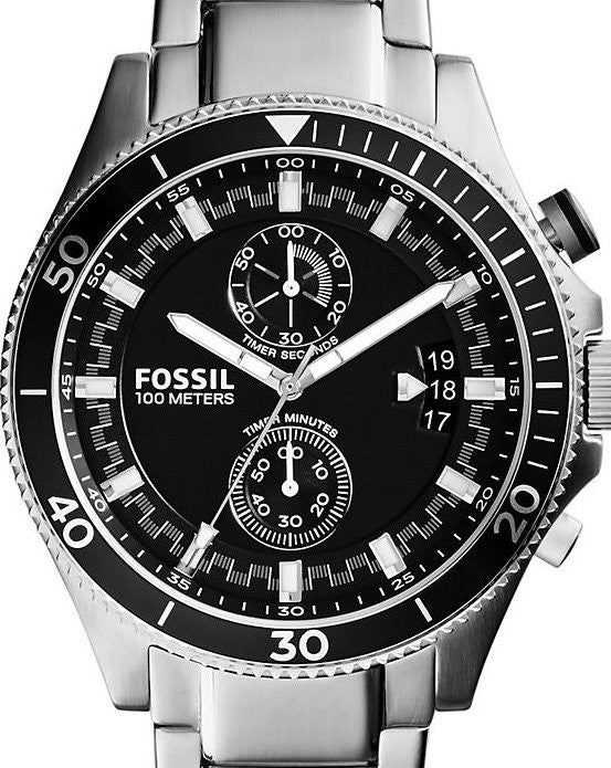 Authentic FOSSIL Wakefield Stainless Steel Chronograph Mens Watch ...